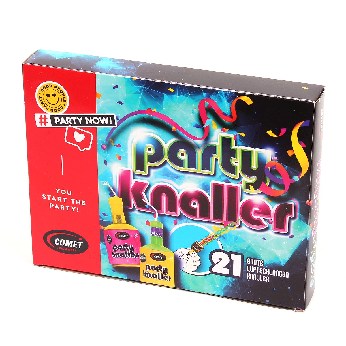 Comet Party Knaller 21er Papp-Sortiment - Feuerwerksvitrine