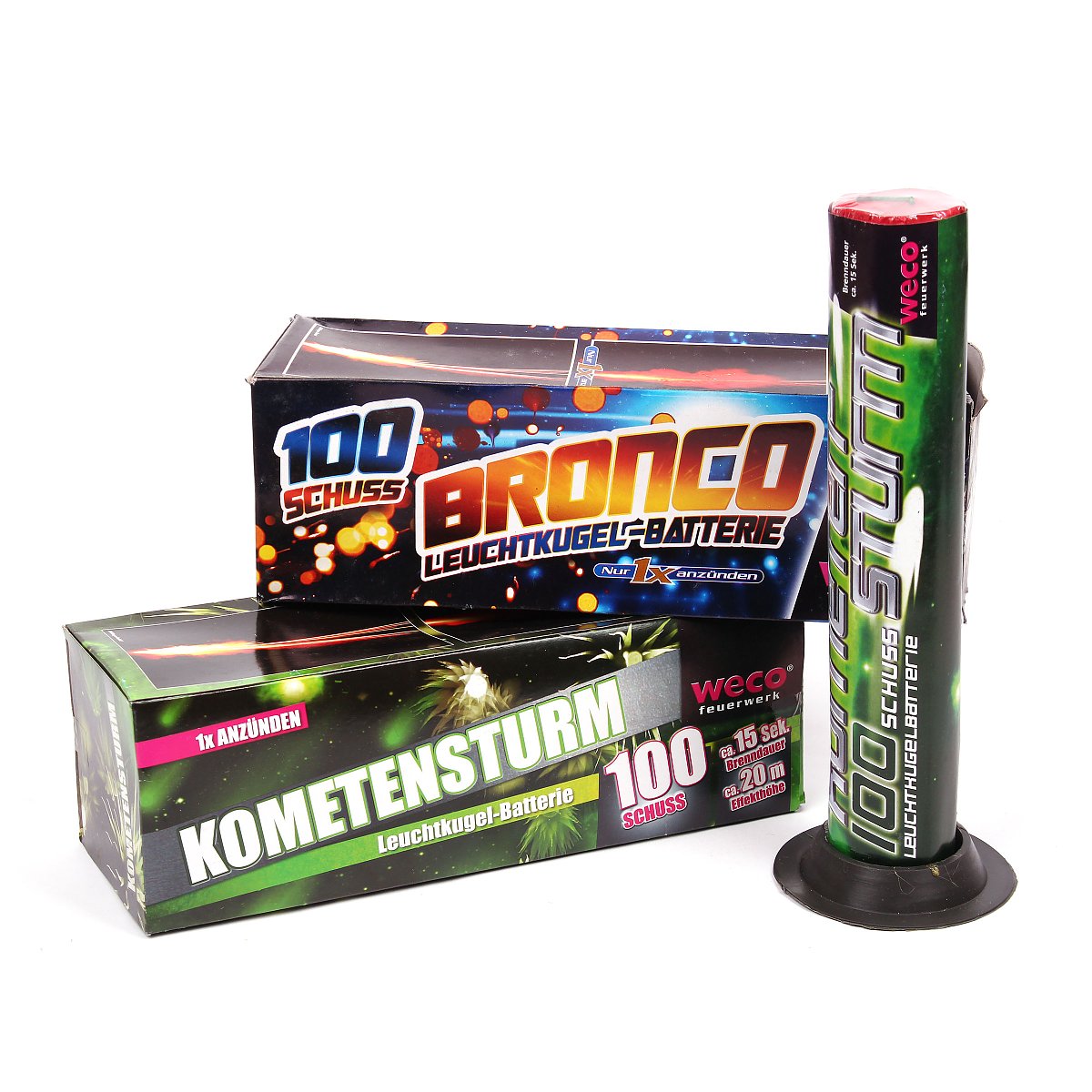 Weco 100 Schuss Leuchtkugelbatterien - Feuerwerksvitrine
