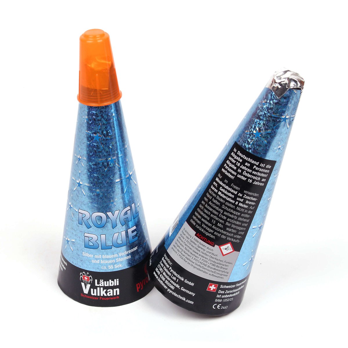 Läubli Royal Blue Vulkan - Feuerwerksvitrine