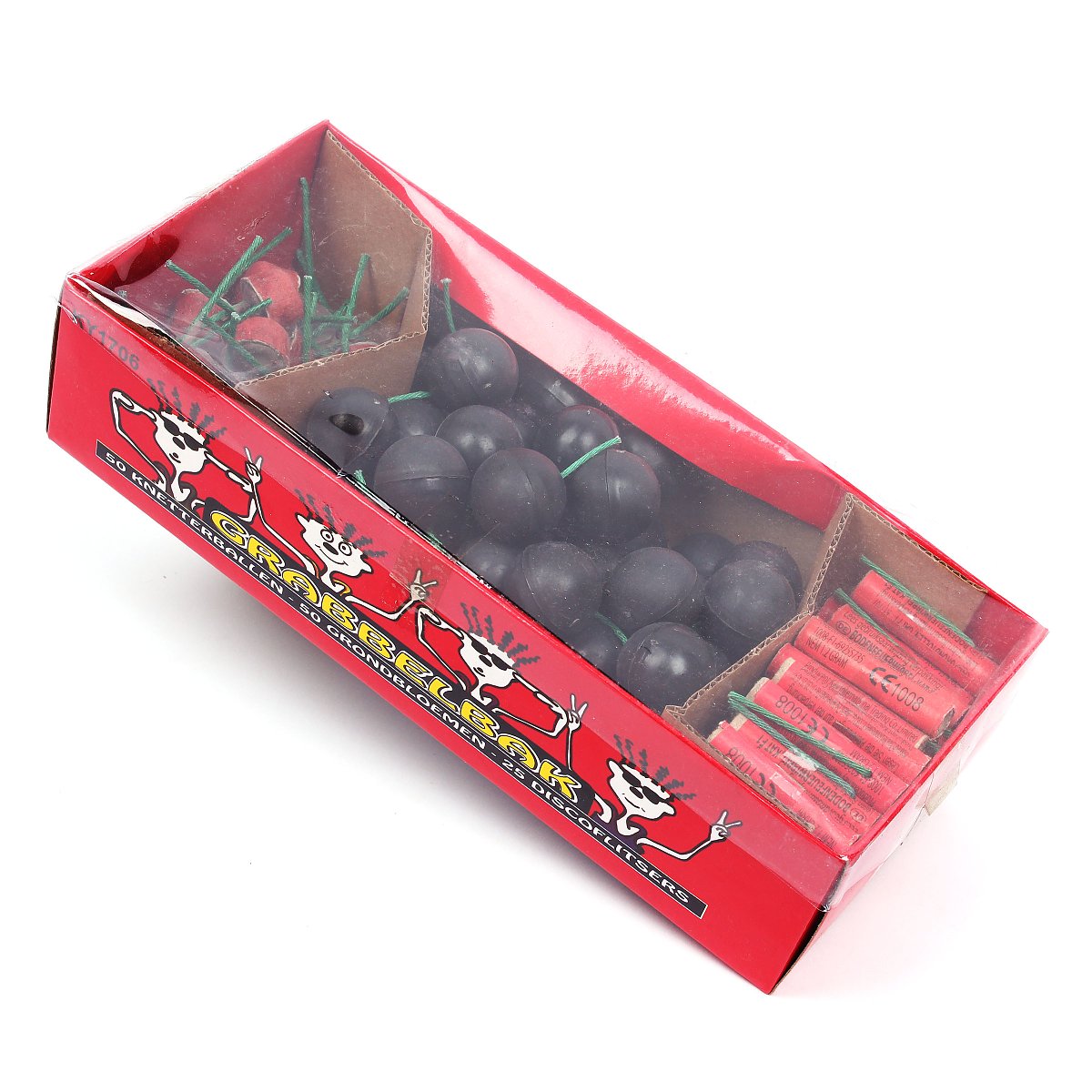 Red China Grabbel Bak 125 Teile - Feuerwerksvitrine