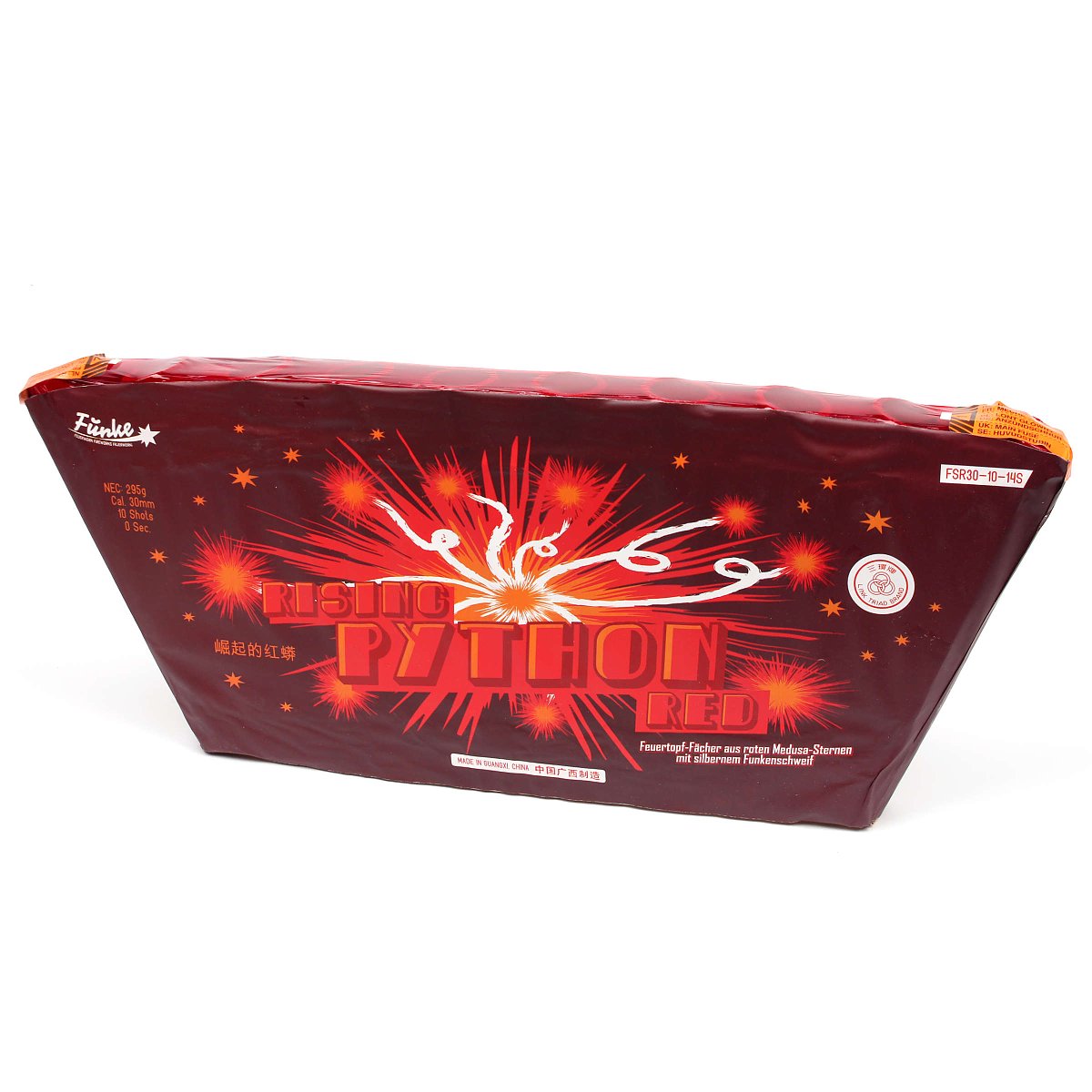Funke Rising Python Red Fächerrow - Feuerwerksvitrine