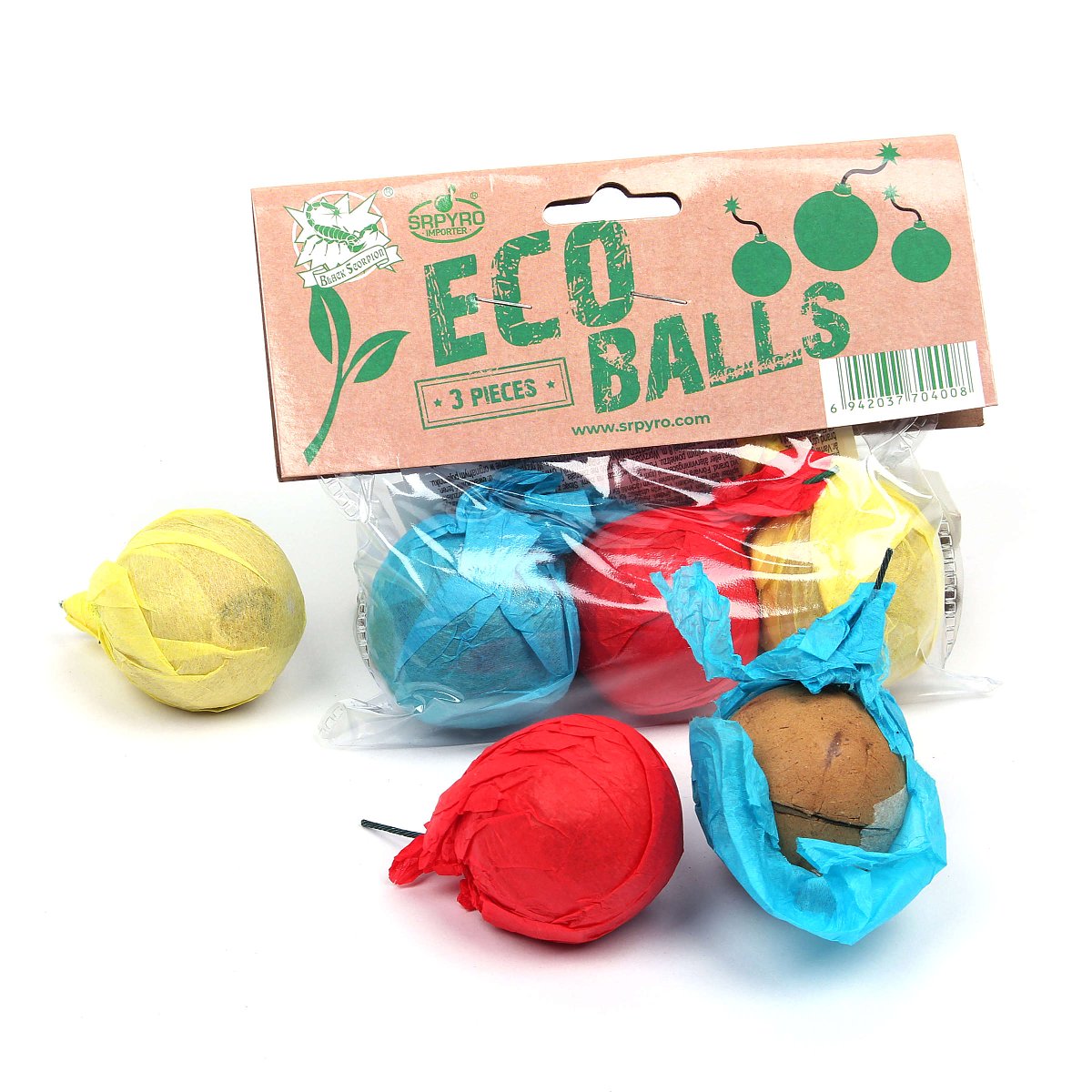 Srpyro Eco Balls 3er Feuerwerksvitrine