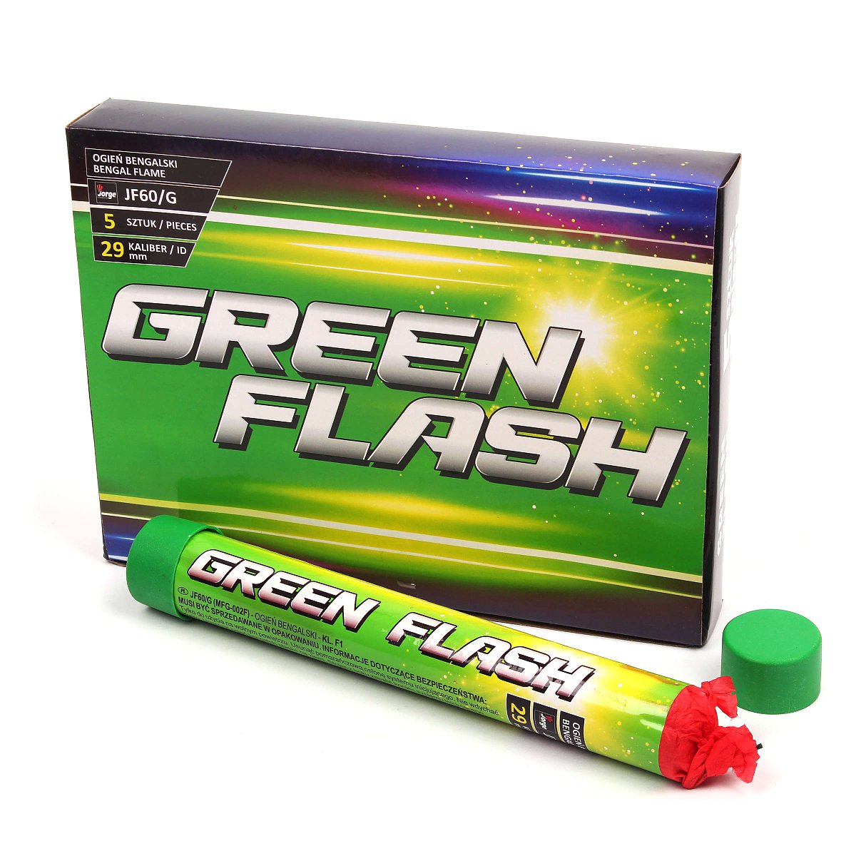 Jorge JF60/G Green Flash F1 Bengalo - Feuerwerksvitrine