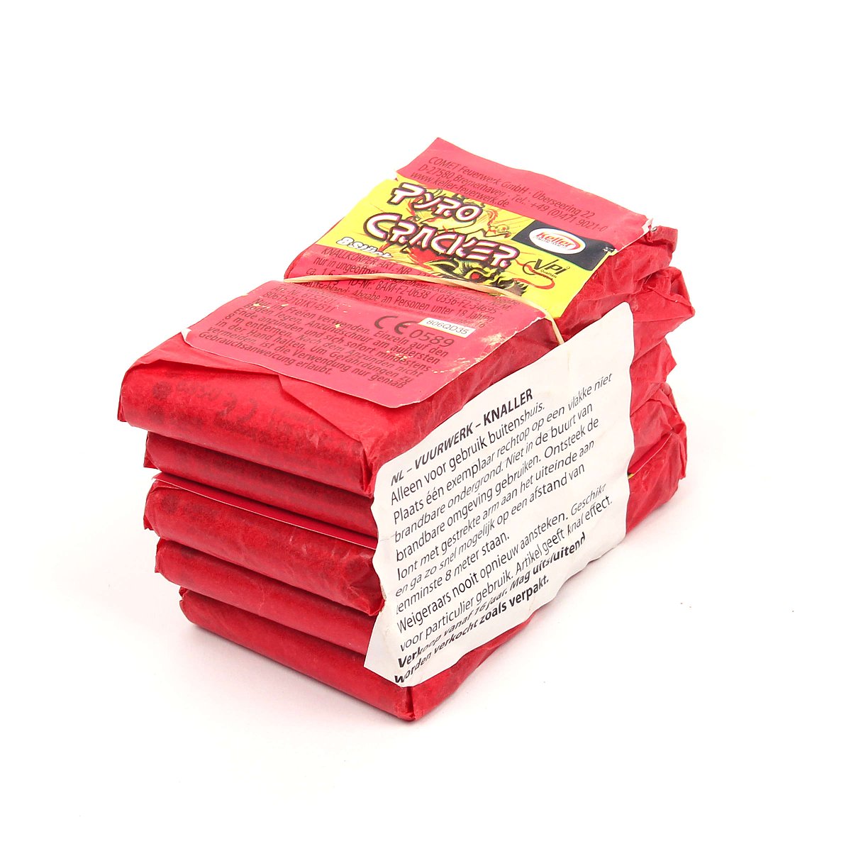 Keller Pyro Cracker Paket 5 x 8 mit Label - Feuerwerksvitrine