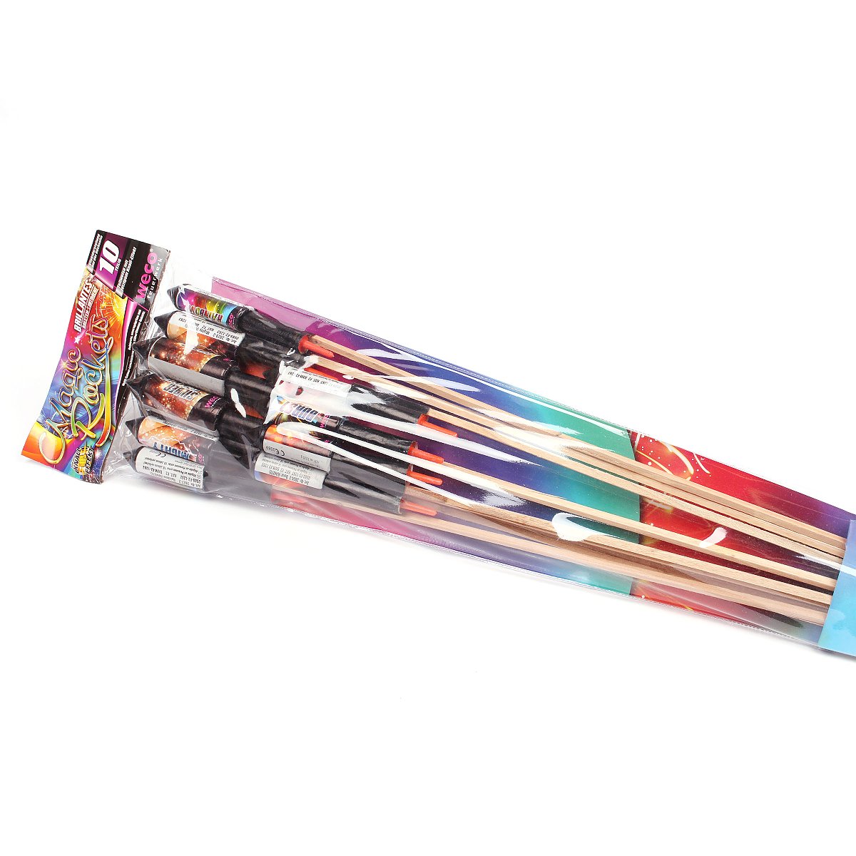 Weco Magic Rockets 10er Raketensortiment - Feuerwerksvitrine