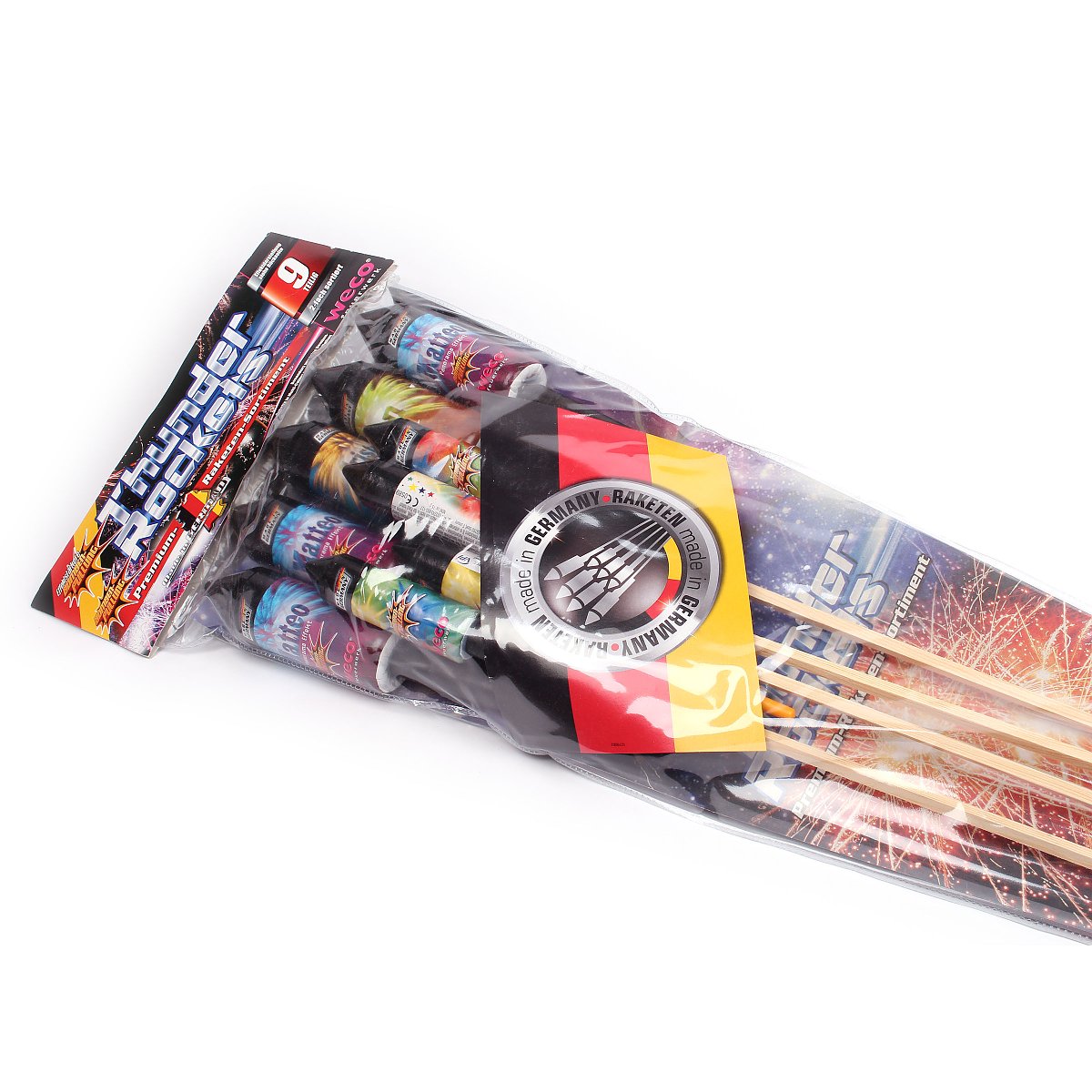Weco Thunder Rockets Made in Germany - Feuerwerksvitrine