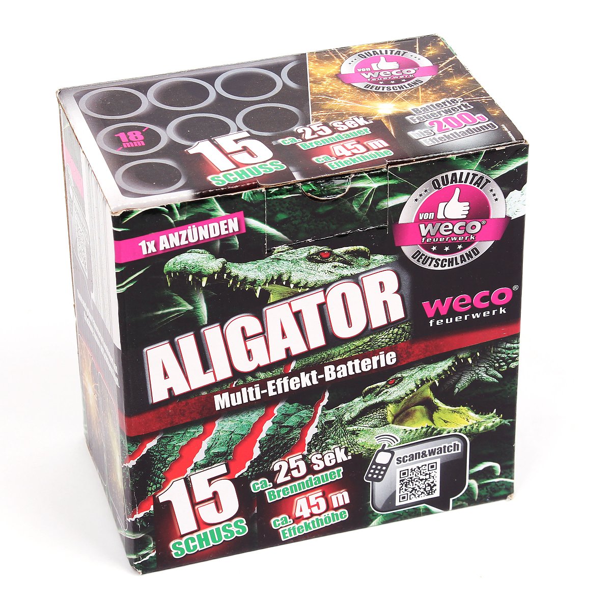 Weco Aligator/ Troja 15 Schuss Batterie - Feuerwerksvitrine