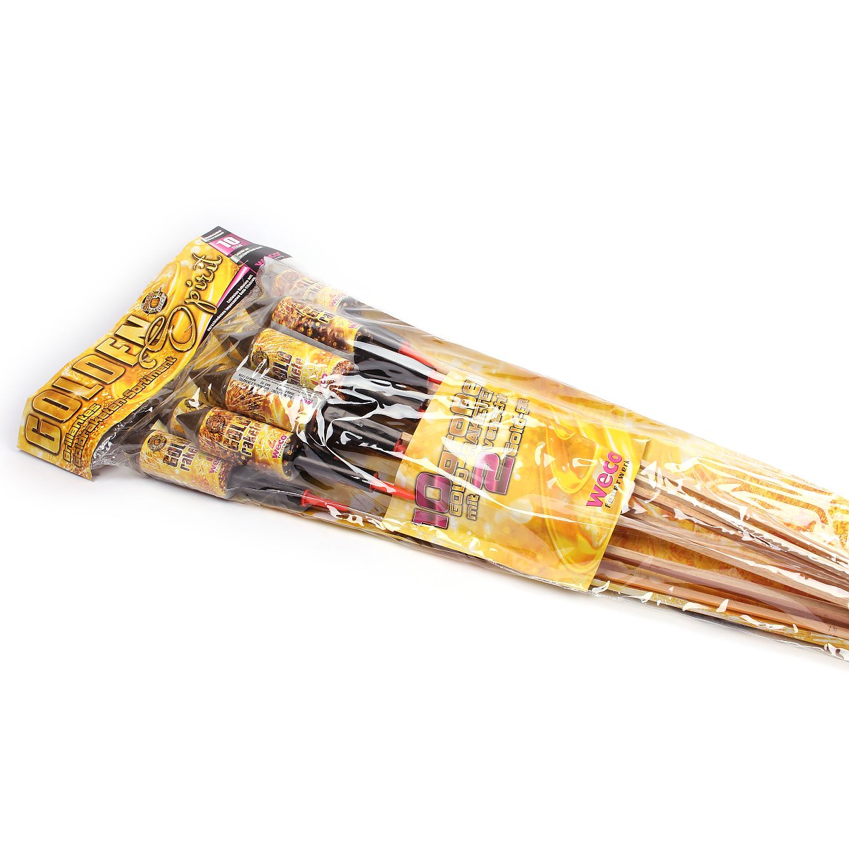 Weco Goldraketen Sortiment 10er - Feuerwerksvitrine