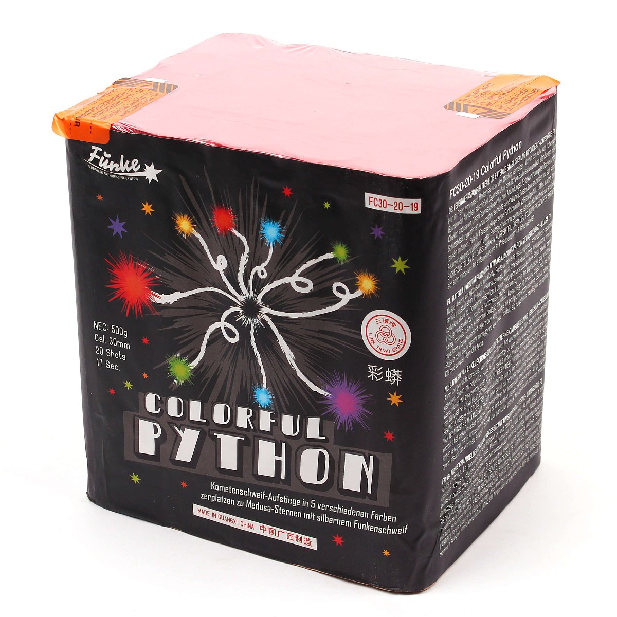 Funke Colorful Python XXL Medusa-Stern Effekt Batterie - Feuerwerksvitrine