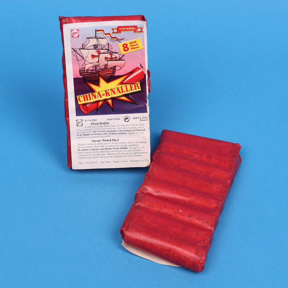 Weco Pyro Cracker alt grüner Punkt - Feuerwerksvitrine