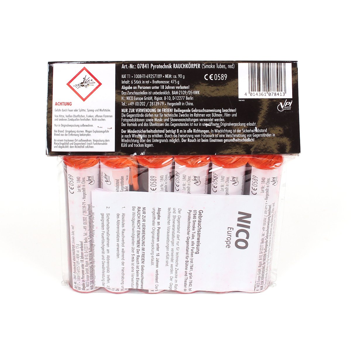 Nico Color Smoke Tubes - Feuerwerksvitrine