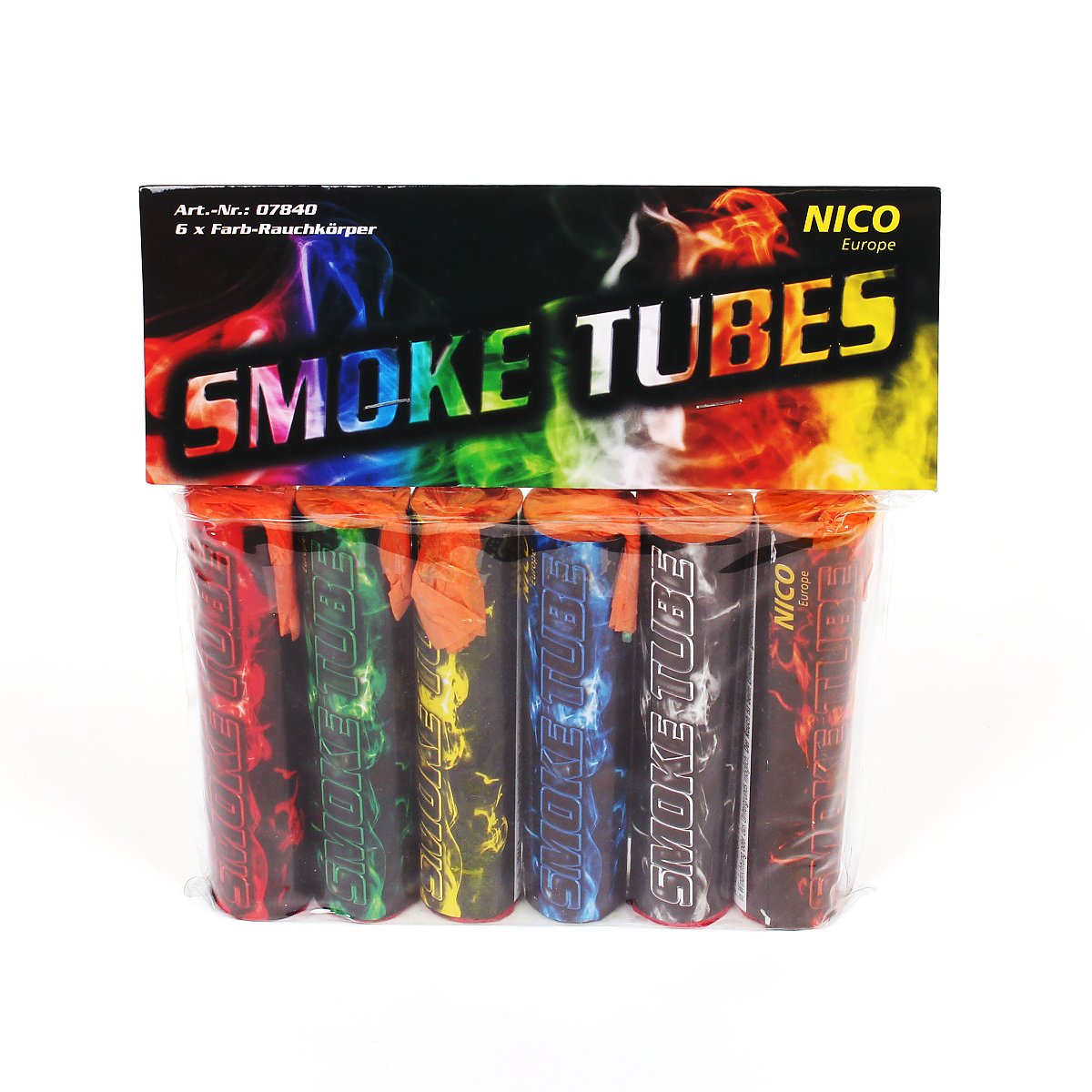 Nico Color Smoke Tubes - Feuerwerksvitrine