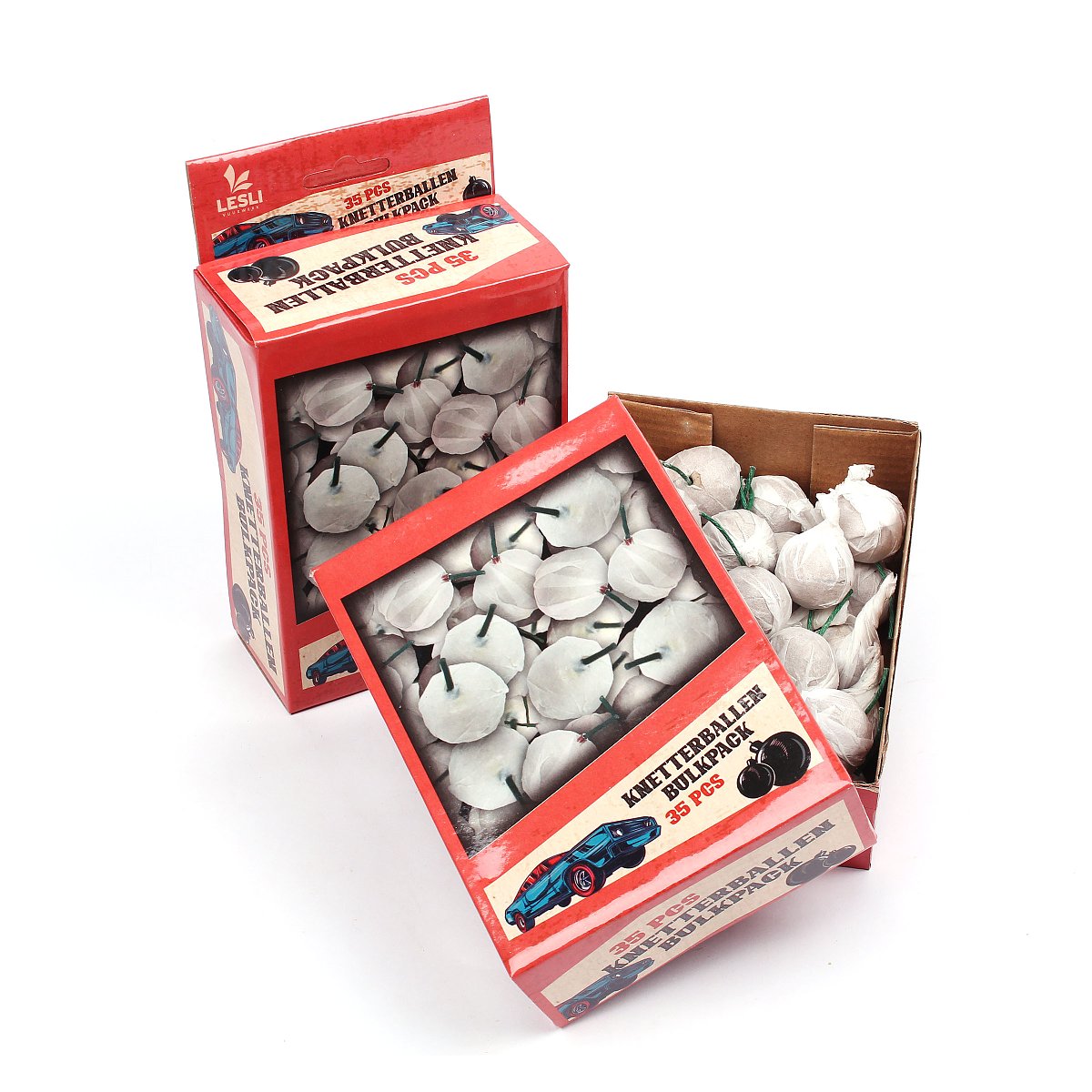 Lesli Knetterballen / Crackling Bullet 35er - Feuerwerksvitrine