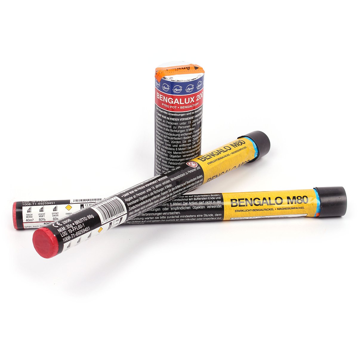 Argento Bengalo M80 gelb - Feuerwerksvitrine