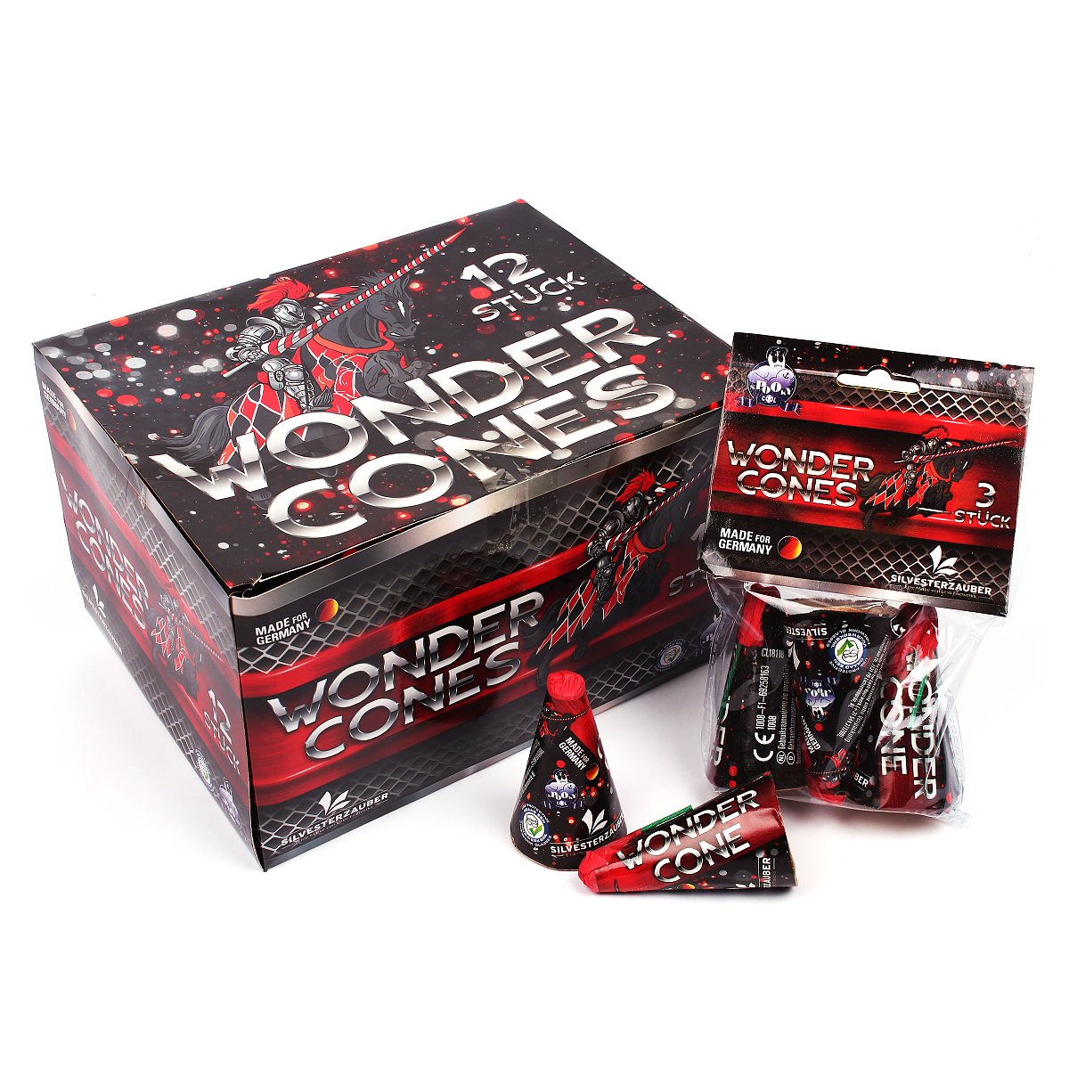 Lesli Wonder Cones 3er - Feuerwerksvitrine