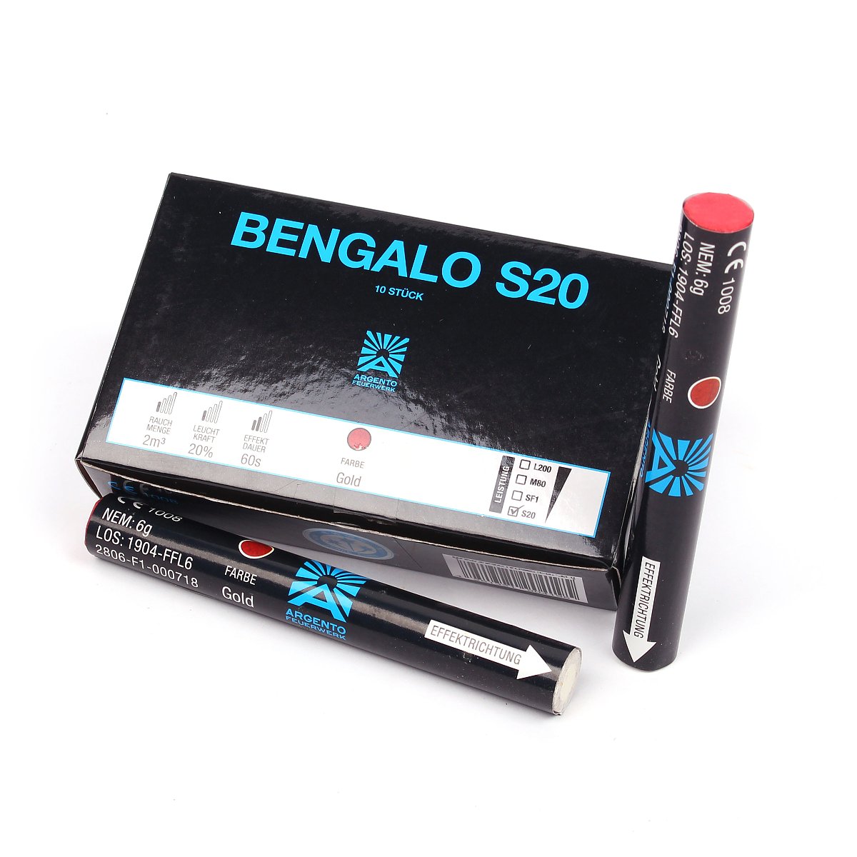 Argento Bengalo S20 Gold - Feuerwerksvitrine