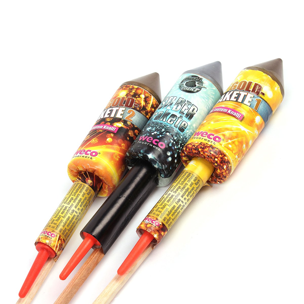 Weco Gold und Silberrakete Solo - Feuerwerksvitrine