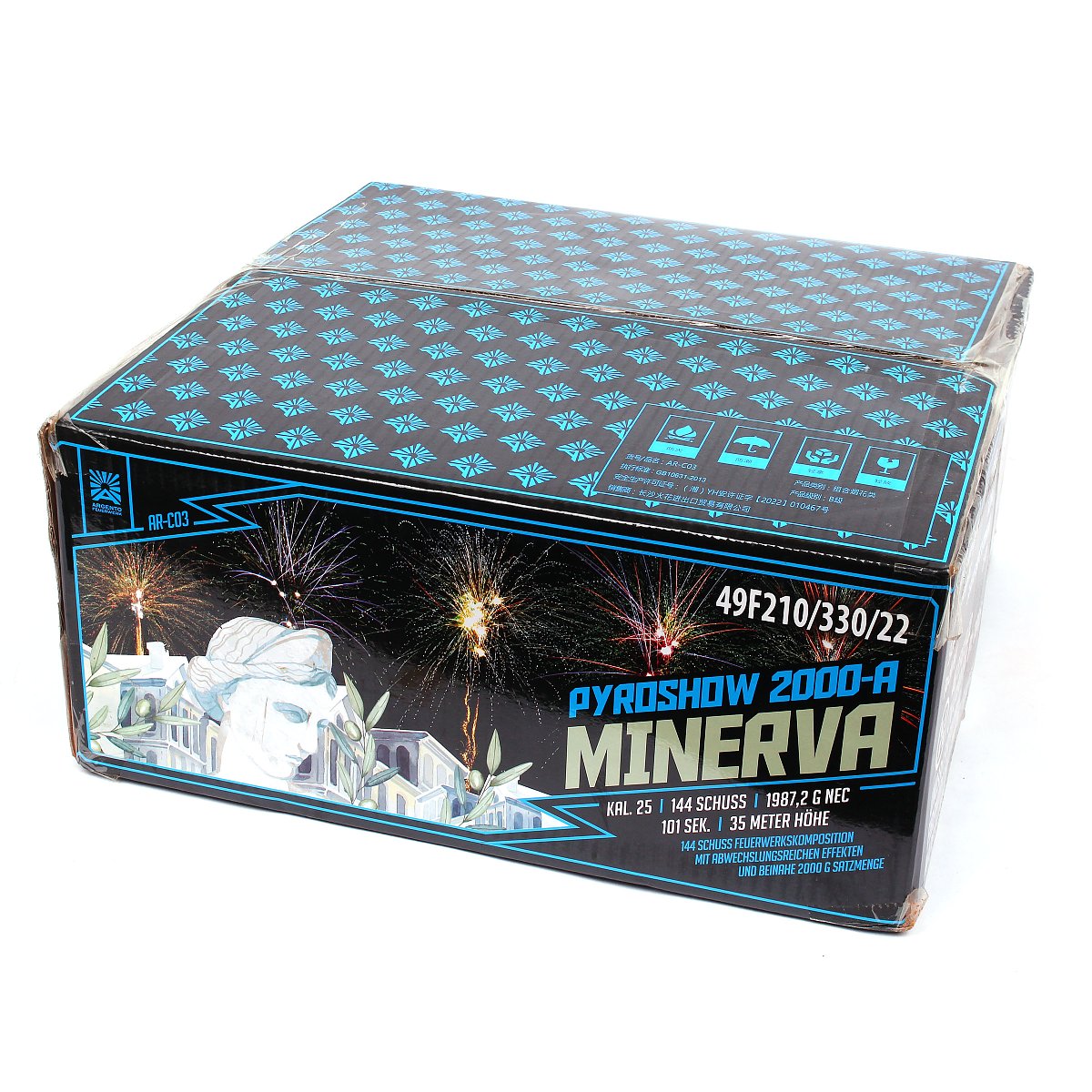 Argento Minerva Pyroshow 2000 Verbund - Feuerwerksvitrine