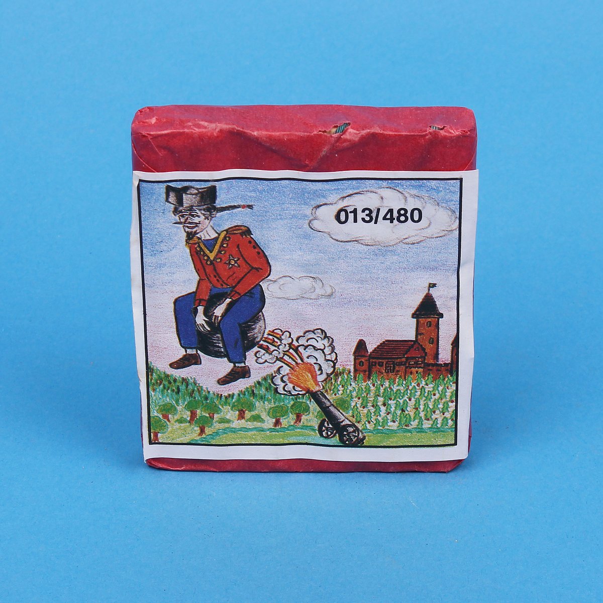 F.K.W. China Böller B Münchhausen Rotring grüne Lunte - Feuerwerksvitrine