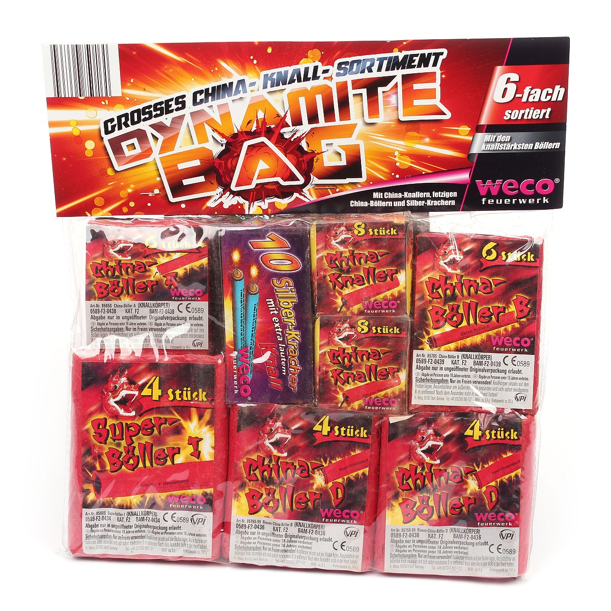 Weco Dynamite Bag Dragon Sortiment - Feuerwerksvitrine