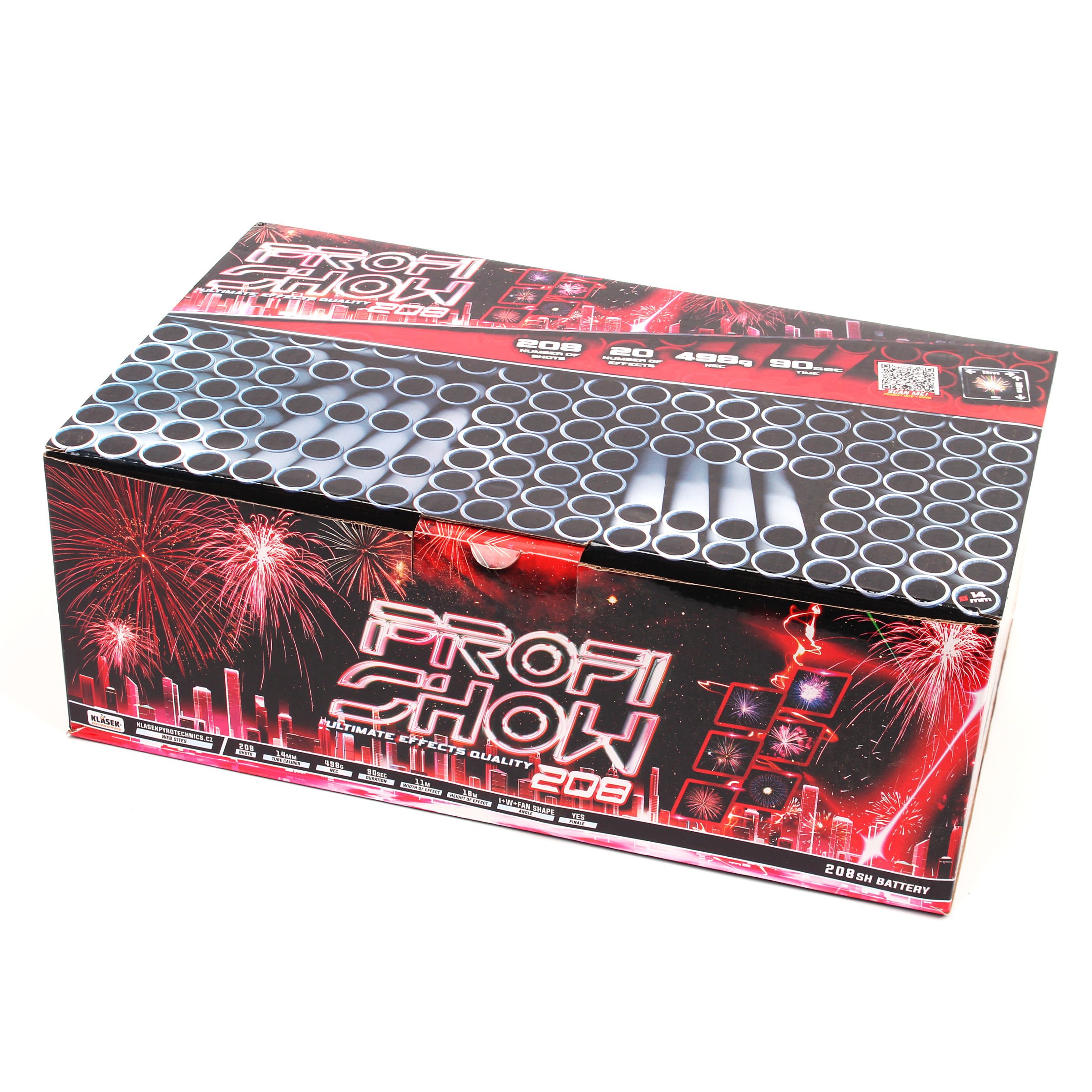 Klasek Profi Show 208 Schuss XXL Batterie - Feuerwerksvitrine