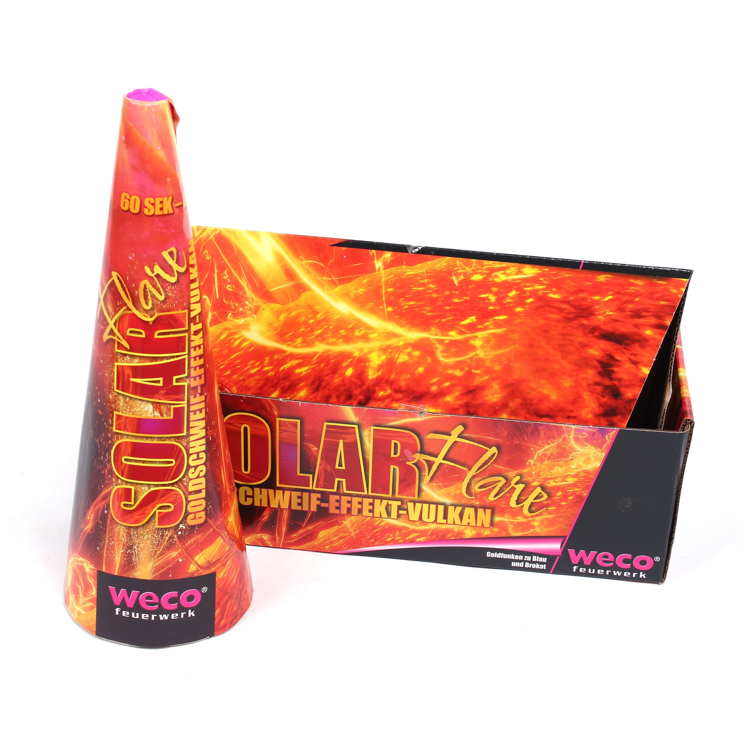 Weco SOLAR Flare Riesenvulkan 1 Stück - Feuerwerksvitrine