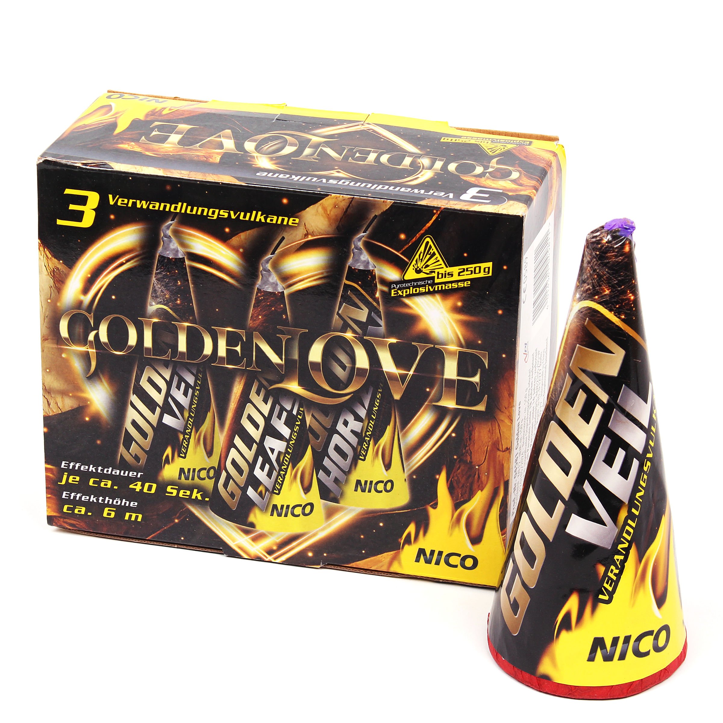 Nico Golden Love Vulkansortiment - Feuerwerksvitrine