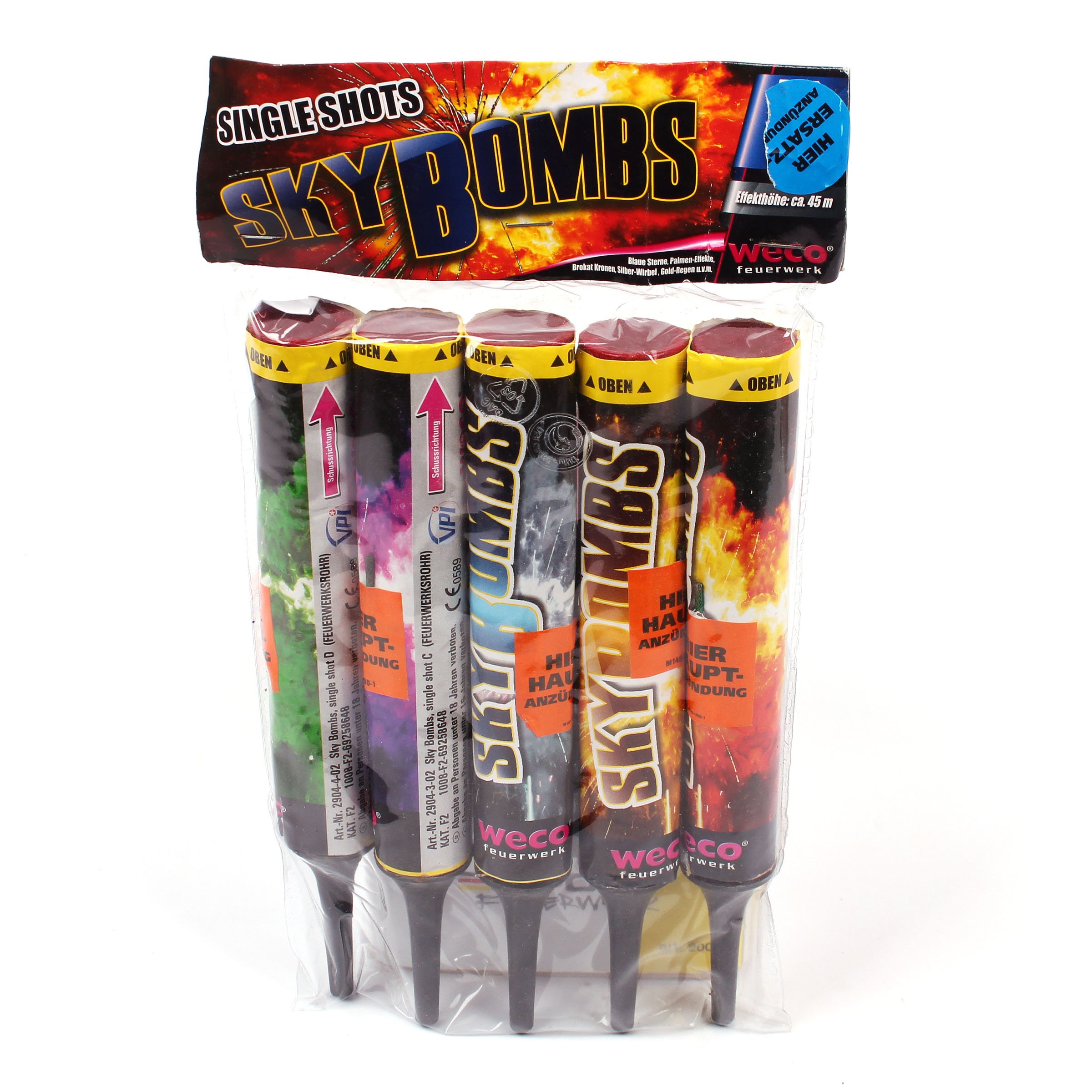 Weco Sky Bombs 5er Beutel 25mm - Feuerwerksvitrine